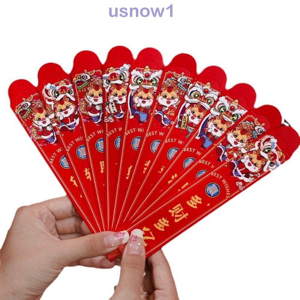 AHOUR1 Draw Lots Red Envelope, Good Luck Dragon Patterns Surprise Blind ...
