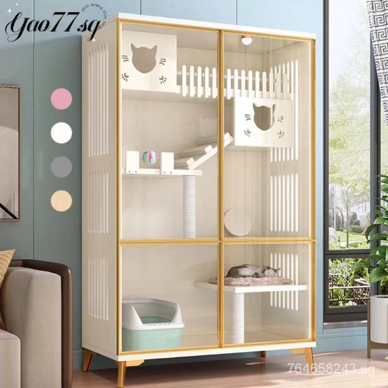 Gz Solid Wood Cat Cage Villa Kettle Cage Large Luxury Cabinet Nest Cat