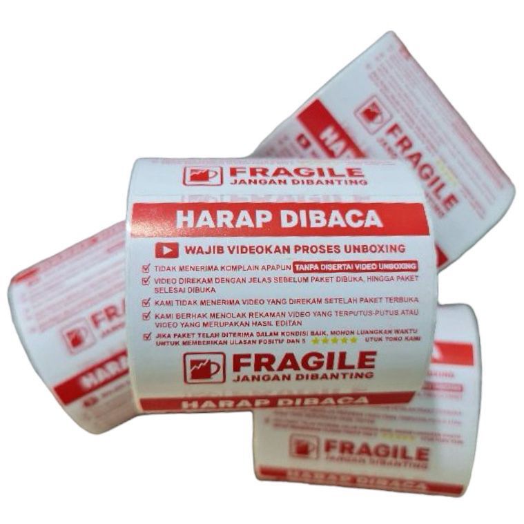 MERAH FRAGILE STICKERS FOR package label stickers containing 500 pcs ...