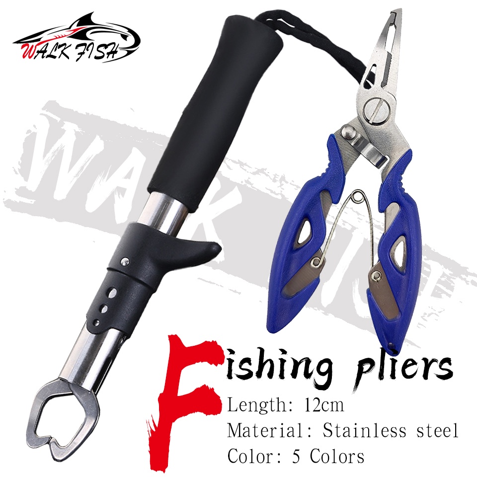 WALK FISH Fishing Control Gripper Fish Gripper Stainless Steel Gripper With Stainless Steel Wire ...