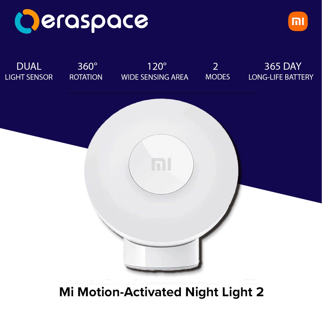 Xiaomi Mi Motion Activated Night Light 2 (White) | Shopee Singapore