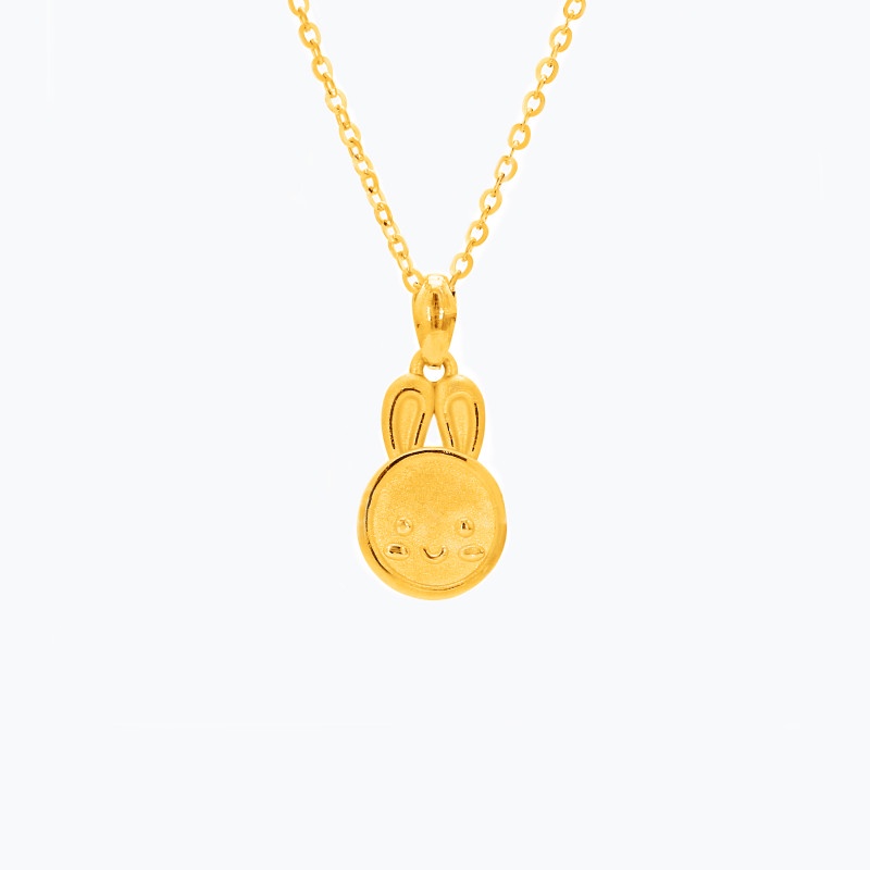 Michael Trio - Rabbit coin with ears Pendant in 999 Pure Gold | Shopee ...