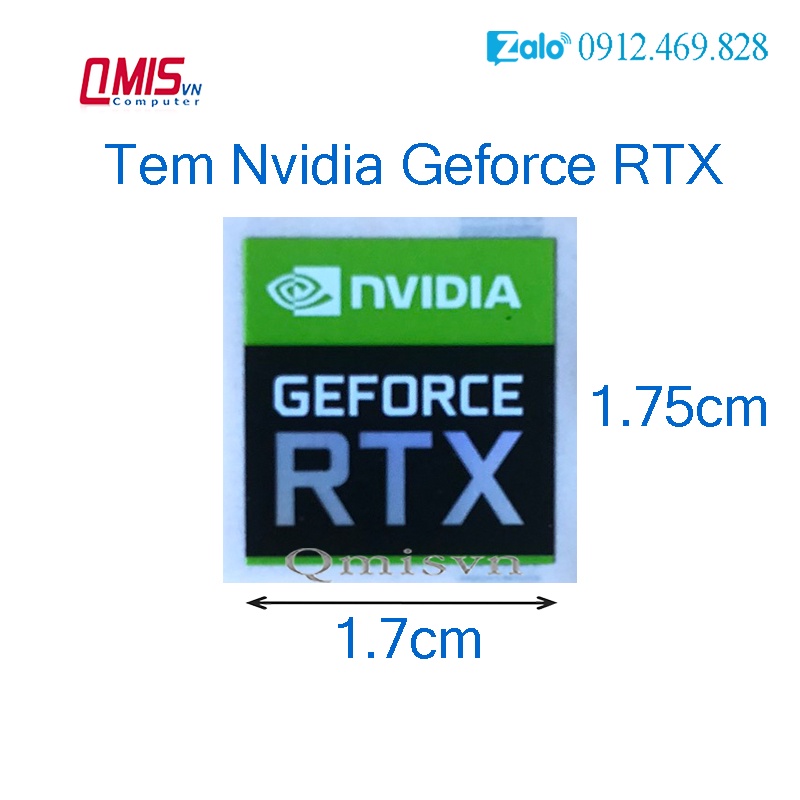 1 piece of Nvidia Geforce RTX graphics card logo stamp for PC Laptop ...