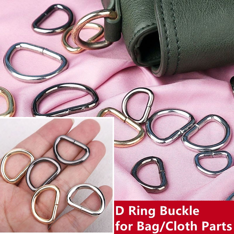 D Ring for Bag Buckle Gold Silver Black Metal Smart Snap Hook d Rings ...