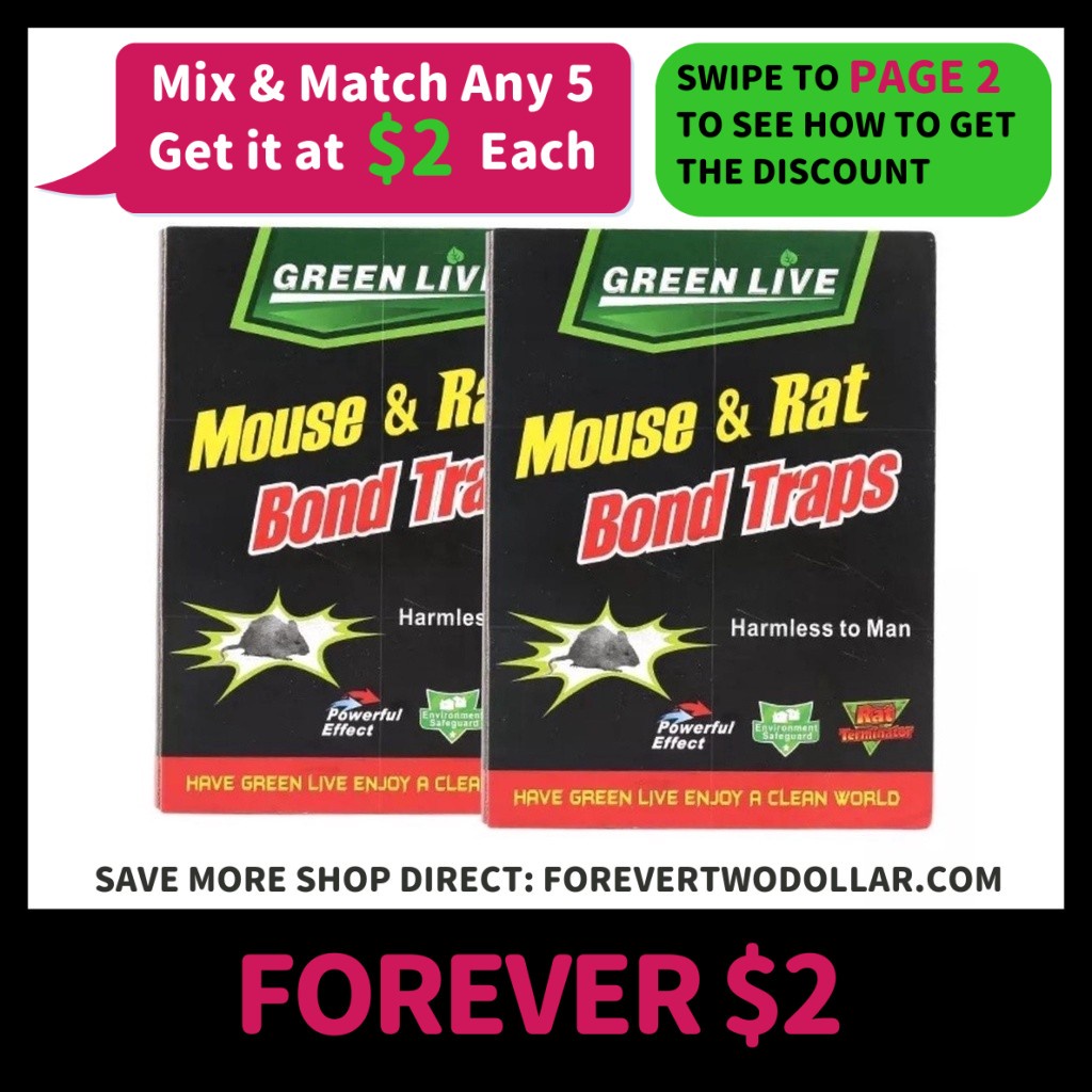 (FOREVER $2) Super Strong Sticky Mouse Rat Mice Trap Board Glue Catch ...