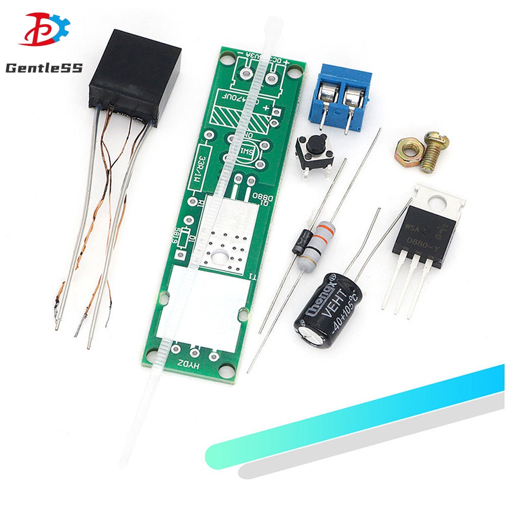High Voltage Generator Arc Igniter Lighter Kit Module DC 3-5V Arc Generator Boost Transformer ...