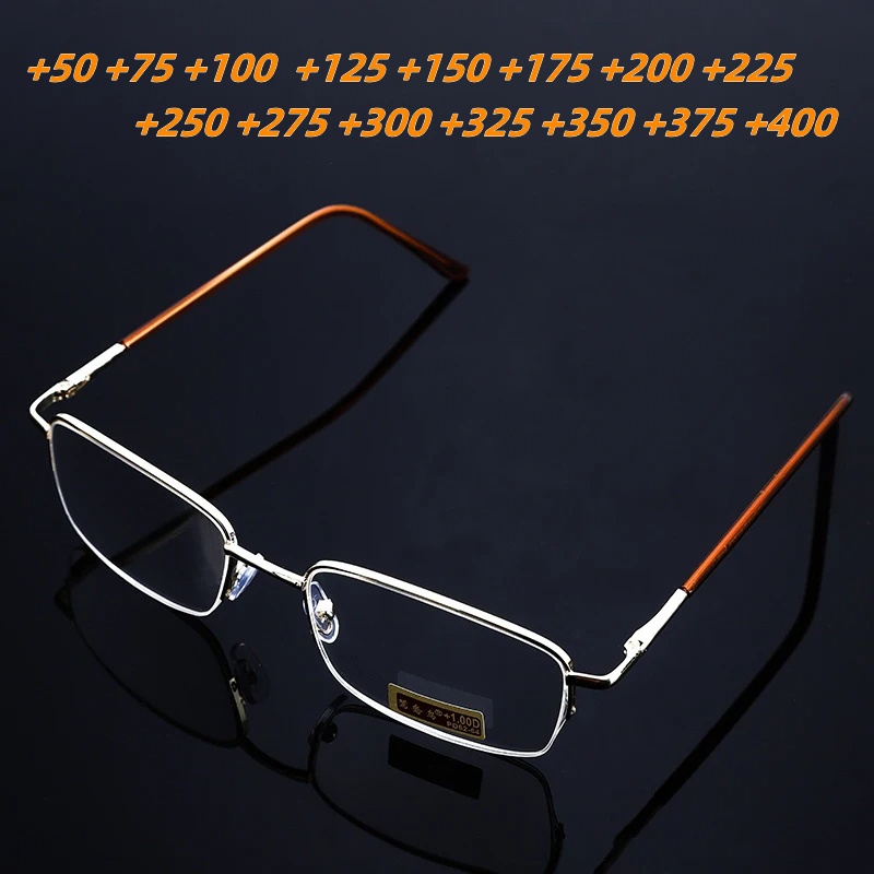 Real Glass Lens Reading Glasses Men Women Square Full Frame Reading ...
