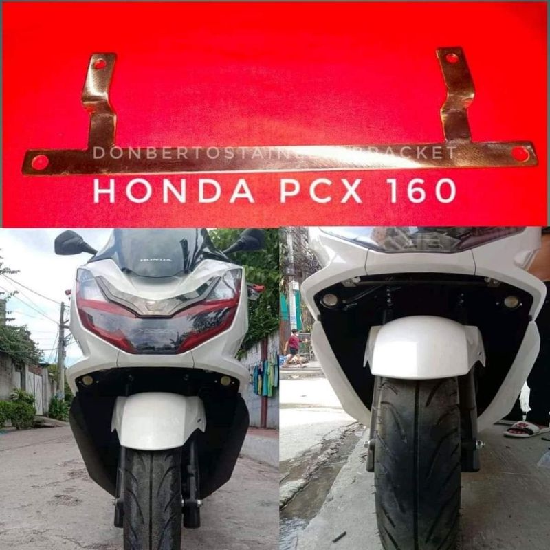 HONDA PCX 160 MINI DRIVING LIGHT PURE STAINLESS BRACKET &U TYPE BRACKET ...