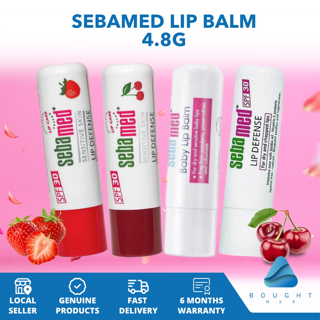 Sebamed Lip Defense 4.8g Baby Lip Balm Strawberry Cherry Normal ...