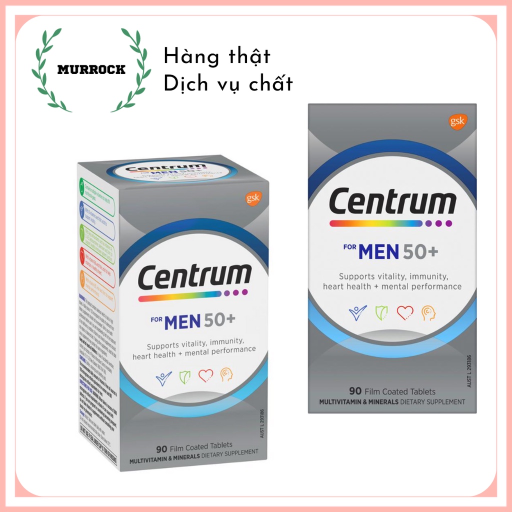 Centrum Tablets For Men Over 50 Years Old Box Of 90 Tablets | Shopee ...