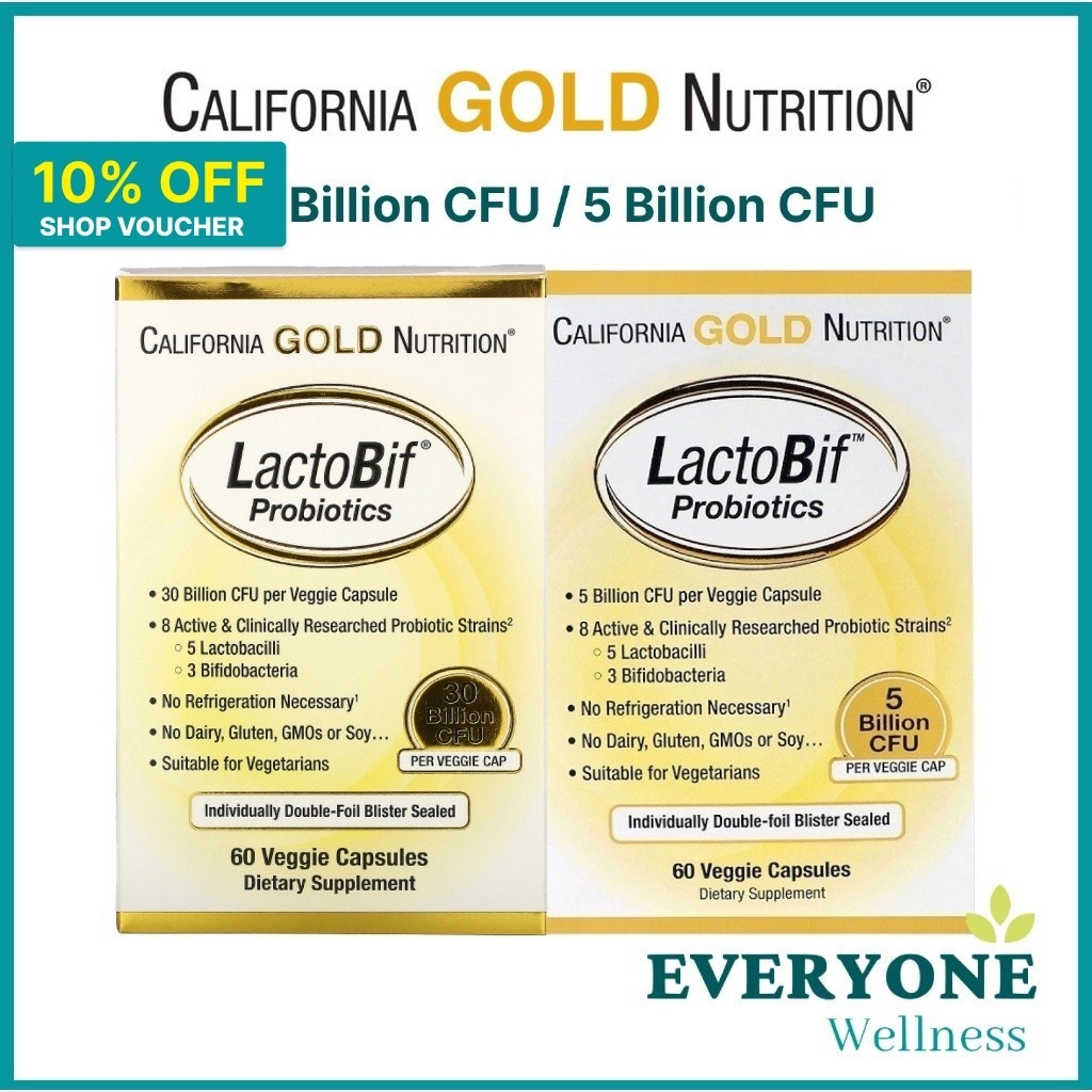 [Local Delivery] California Gold Nutrition Lactobif® Probiotics (5 / 30 ...