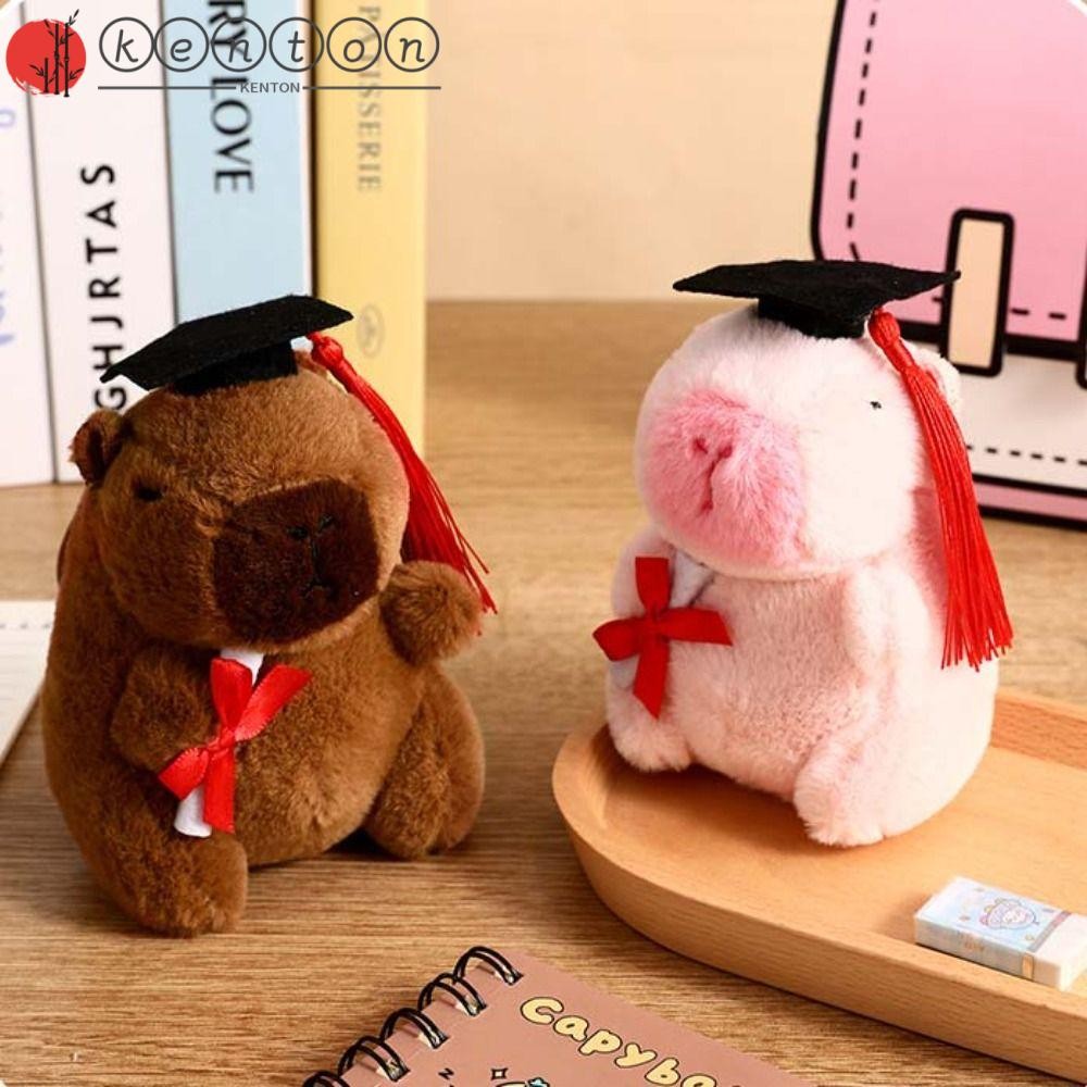 KENTON Graduation Capybara Plush toy, Cute Soft Capibara Bag Hanging ...