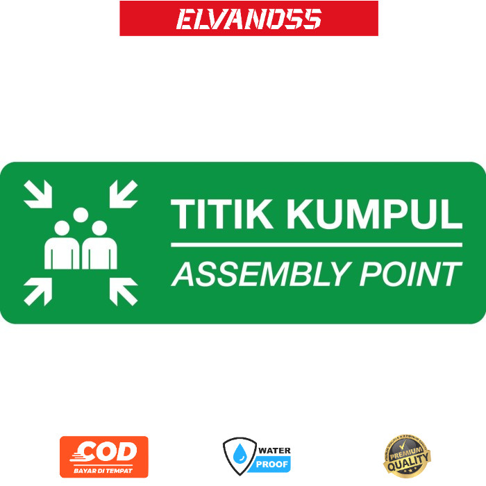 AMPUL POINT RAMBU STICKER - 10X30CM SIGNAGE FREE CUSTOM STICKER DESIGN ...