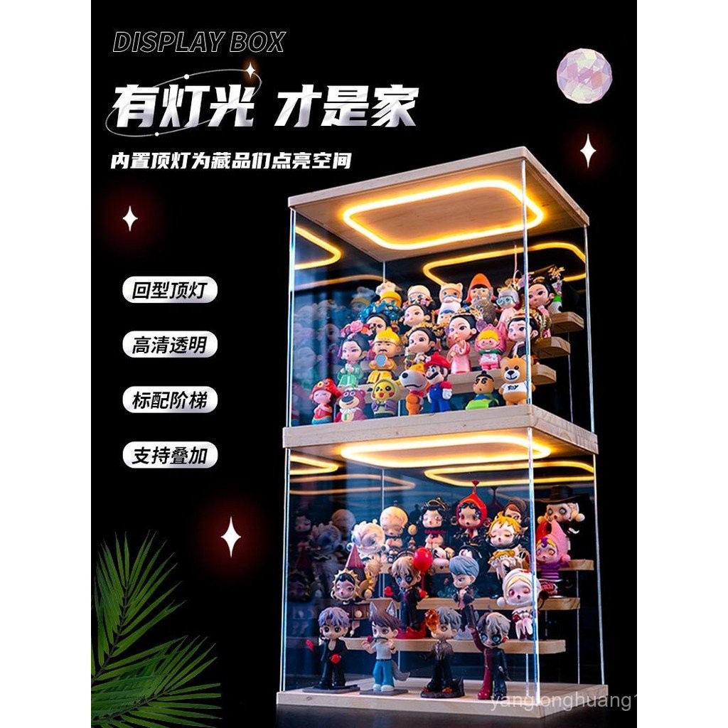 Acrylic Blind Box Display Stand Transparent Dustproof Figure Model Box ...