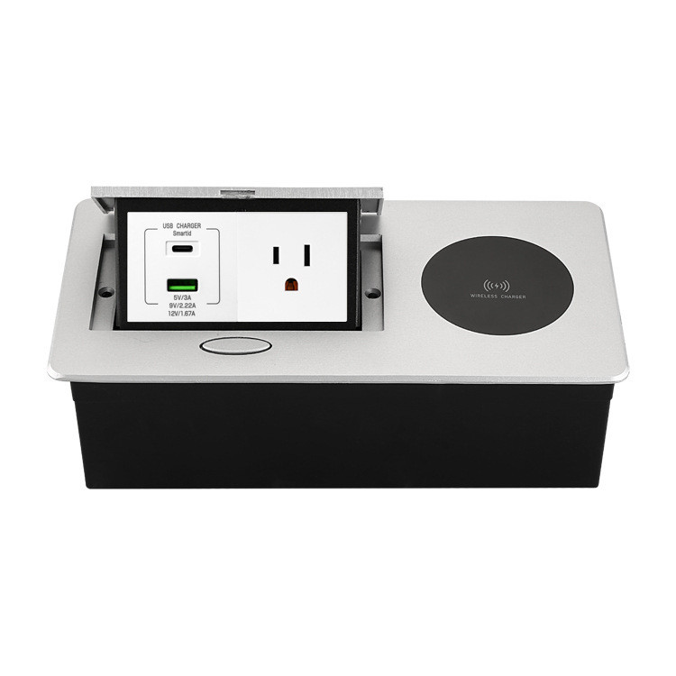 Factory Export USB Fast Charging Wireless Charging Desktop Socket Cross ...