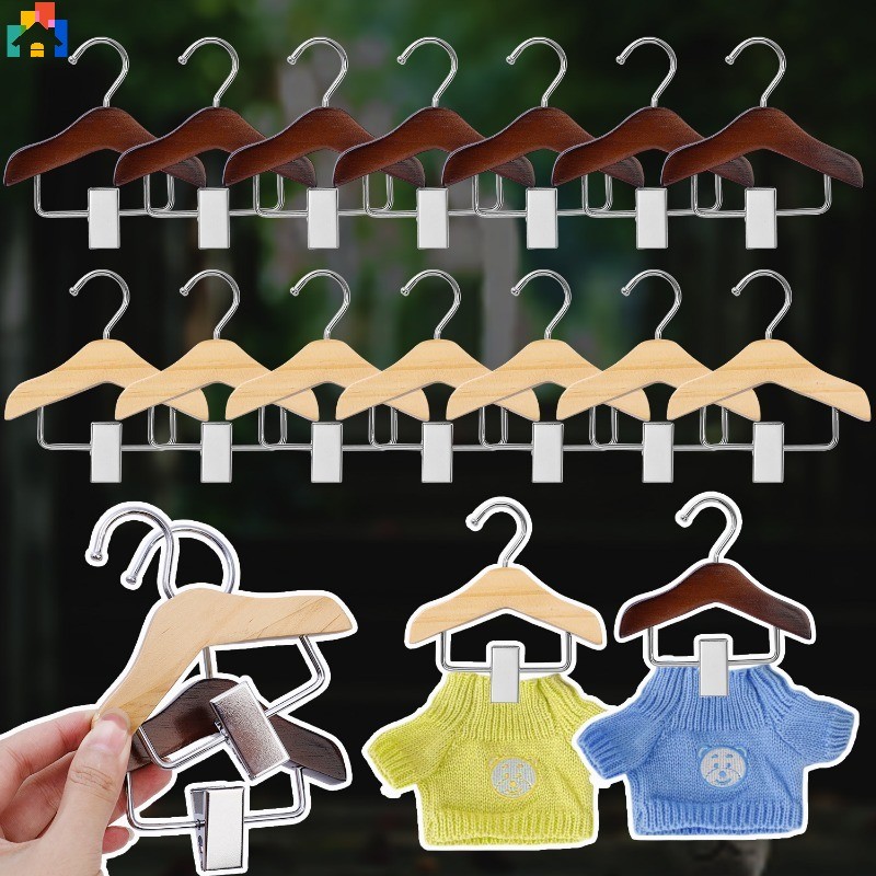 Mini Solid Wood Small Hangers for Pet Clothes Doll Special Clothes ...
