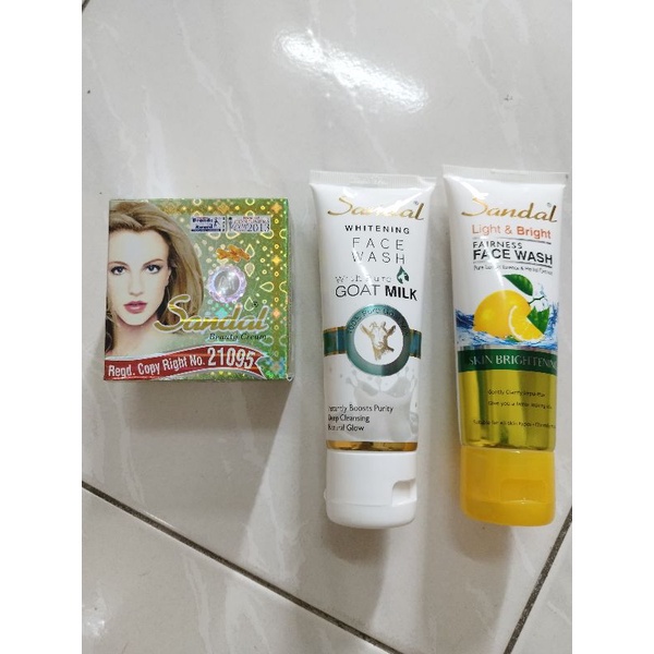 COMBO SET 3IN1 (SANDAL BEAUTY CREAM+WHITENING FACE WASH+SANDAL ...