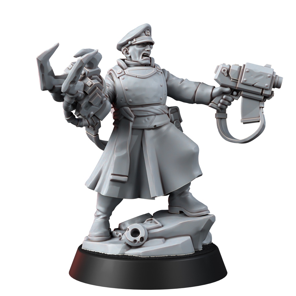 Wargame Exclusive IMPERIAL HERO COMMISSAR Garage Kit Gray Resin Model ...
