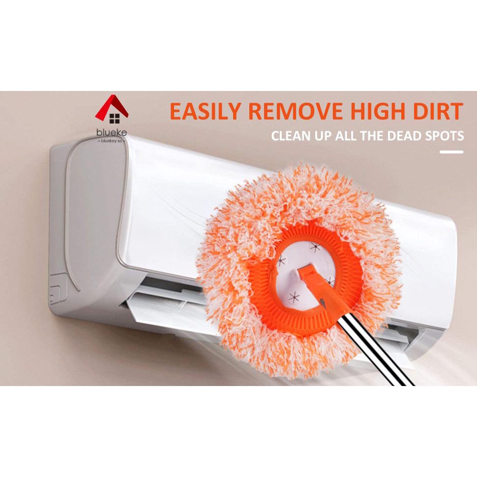 360-Degree Rotatable Cleaning Mops Set with 4 Poles and 4 Mop Heads ...