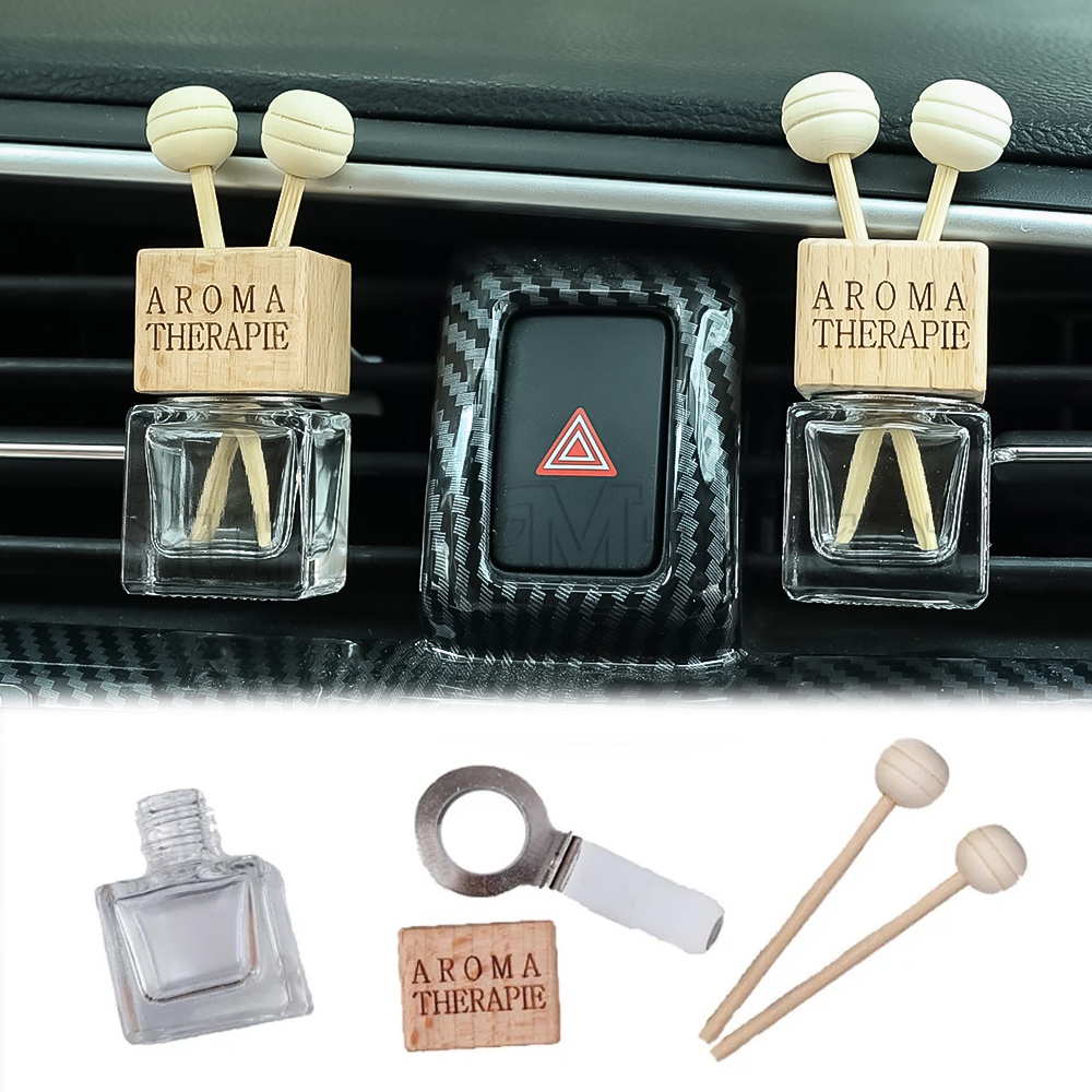 Car Fragrance Empty Glass Bottle / Aroma Diffuser Card Slot Clamp / Car ...