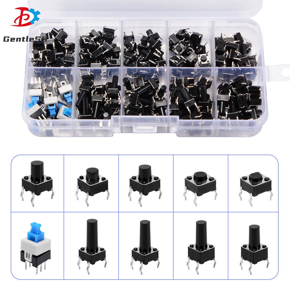 Tactile Push Button Switch Micro Momentary Tact Assortment Kit 180 pcs ...