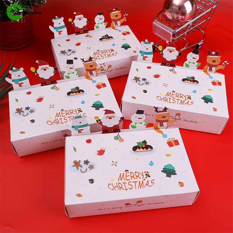 10Pcs Christmas Folding Santa Claus Bread CandyBox / Merry Christmas ...