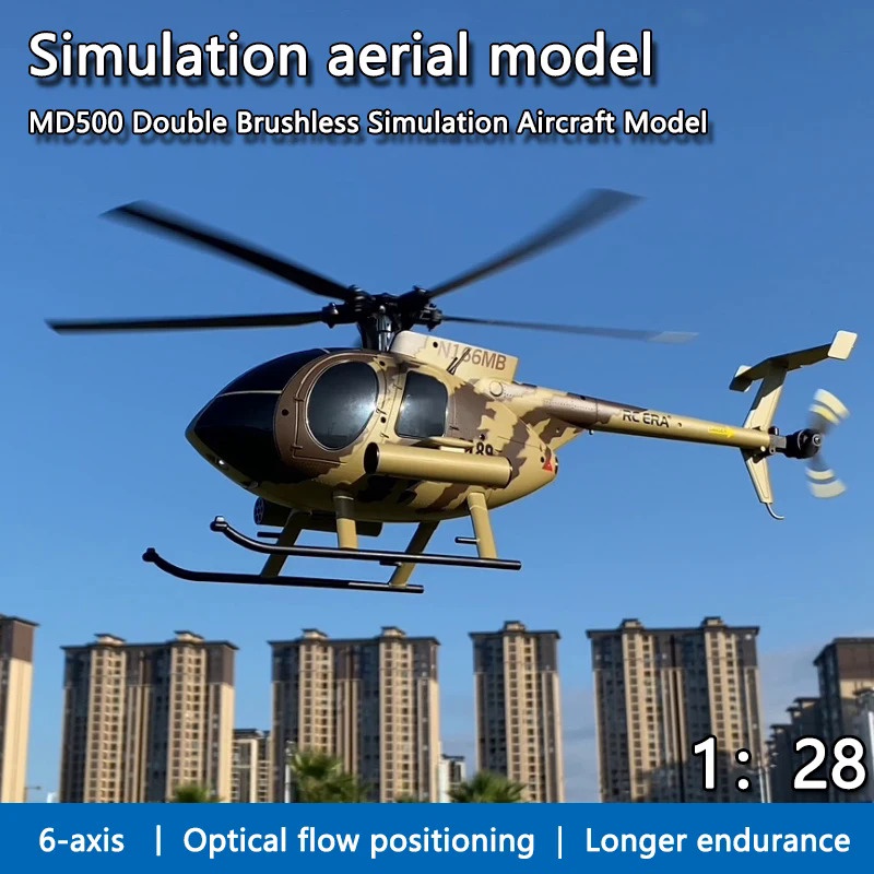 RC ERA 1:28 C189 Bird Rc Helicopter MD500 Double Brushless Simulation 6 ...