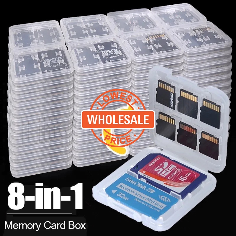 Mini Memory Card Storage Case / 8 in 1 Transparent Protector Box ...
