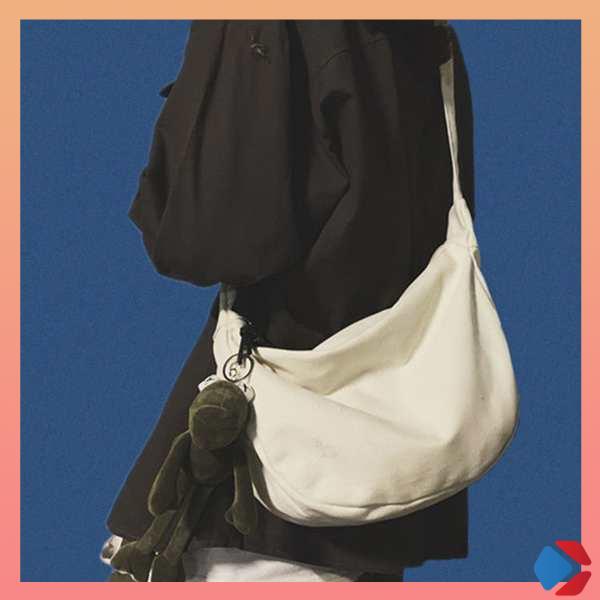 dumpling bag man sling bag Harajuku Japanese canvas shoulder bag, male ...