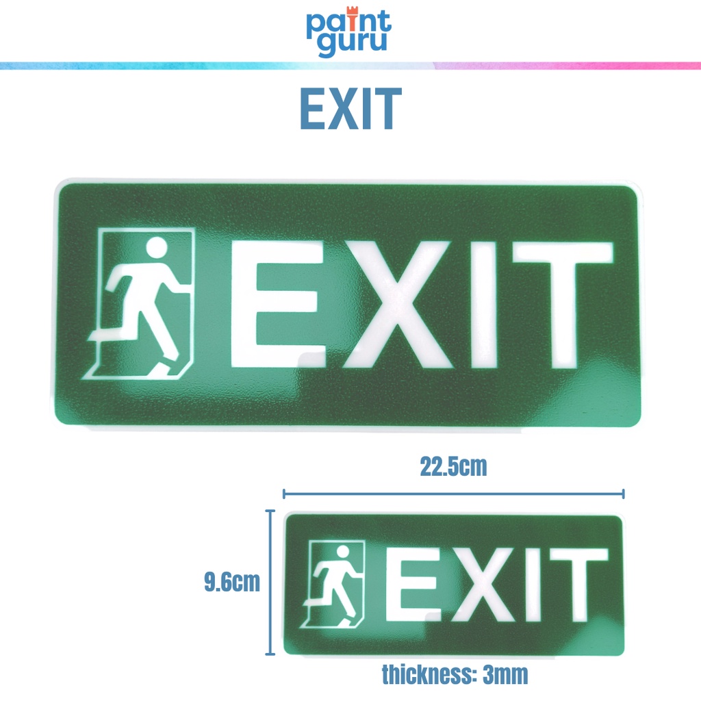 Exit / Acrylic Sign / Sign Board / Signage with Double-Sided Tape / DIY ...