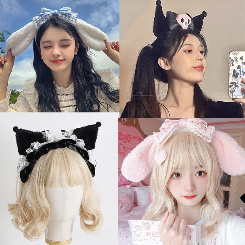 Spot - Sanrio cute headband, cartoon cute Kuromi My Melody Hello jade cinnamon dog headdress ...