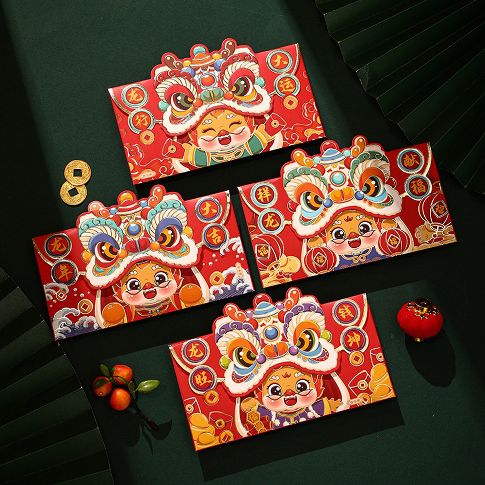 red packet 2024/ 6PCS 2024 Year of Dragon Chinese Style Red New Year ...