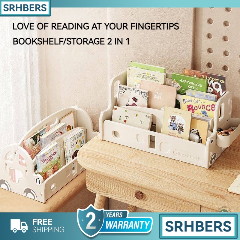 Kids bookshelf baby picture book shelf bay window floor simple desktop ...