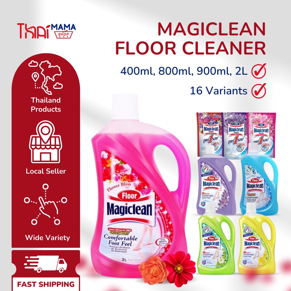 Magiclean Floor Cleaner 400ml 750ml 800ml 900ml 2L - Powerful Cleaning, Multiple Scents | Shopee ...