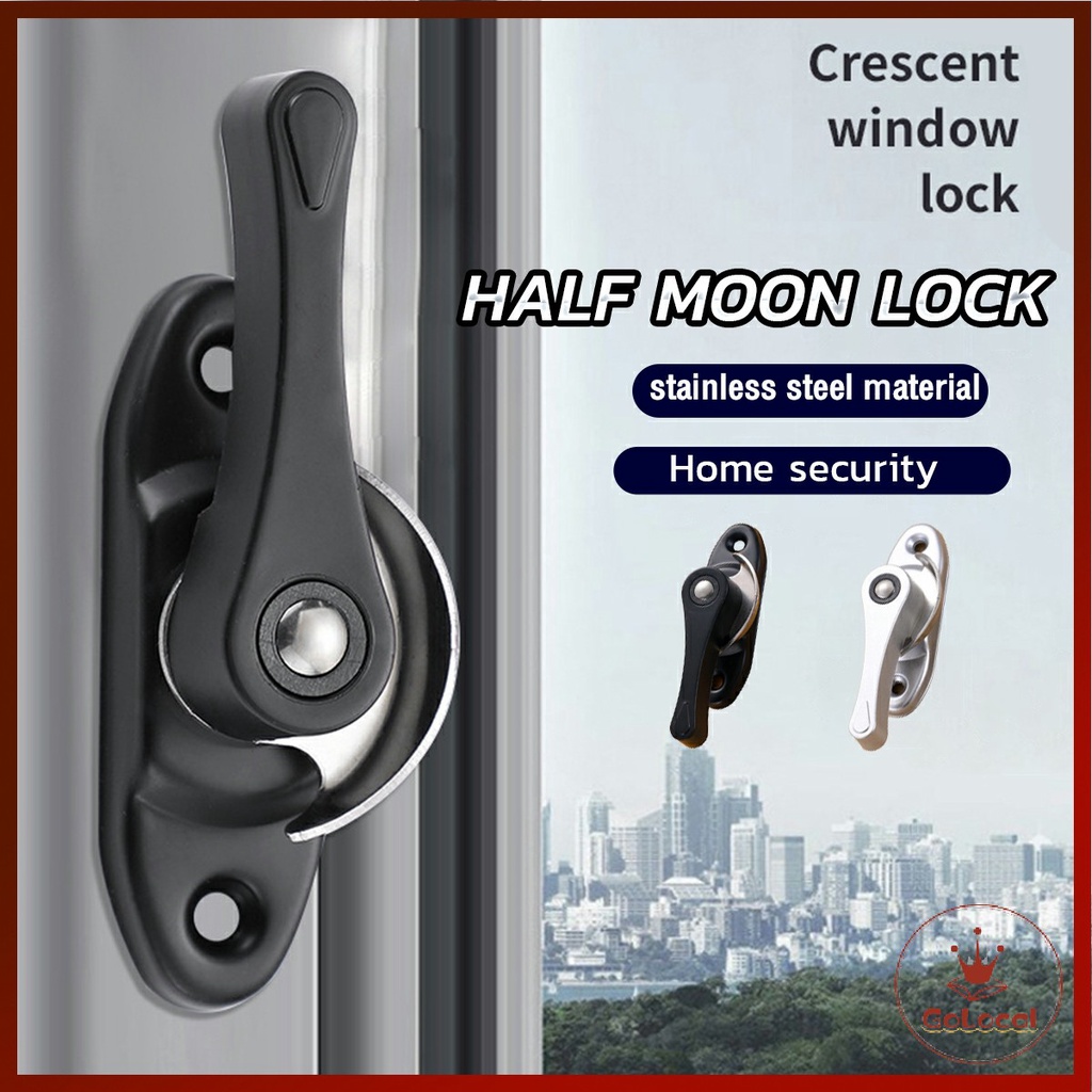 GoLocal Centerlock Half Moon Lock Crescent Lock Sash Lock for Sliding ...