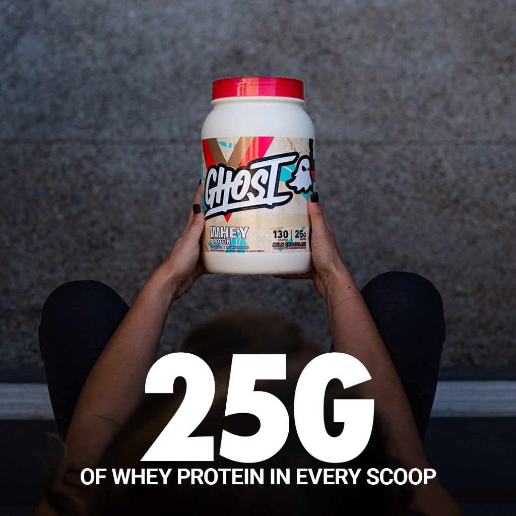 (Free Shaker) Ghost Whey Protein 2LBs 26 Servings, Soy Free, Gluten ...
