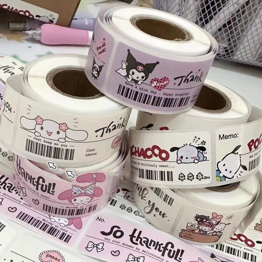 120 Sheets/Set Sanrio ins Kuromi Cinnamoroll Small ticket stickers ...
