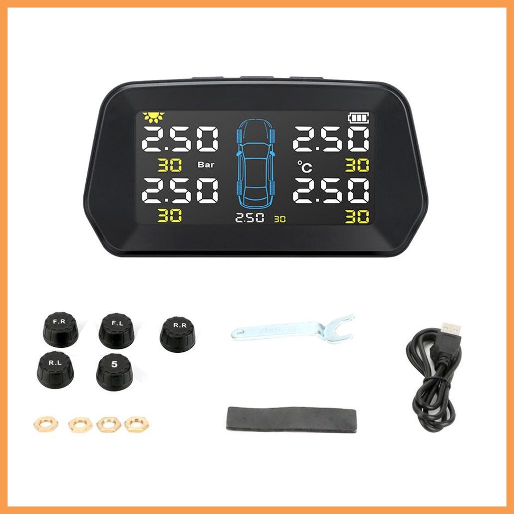 Rv Tire Pressure Monitoring System Wireless Tire Pressure Monitoring With 5 Sensors TPMS Real ...