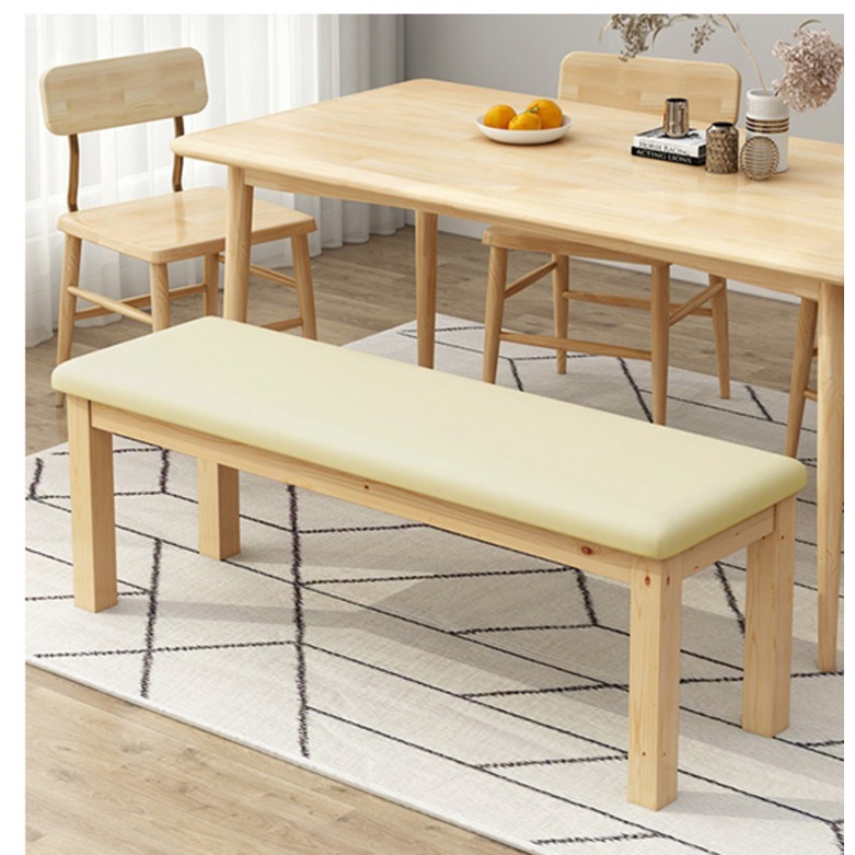 Dining Bench With Soft Cushion Changing Shoes Stool Solid Wood Bench ...