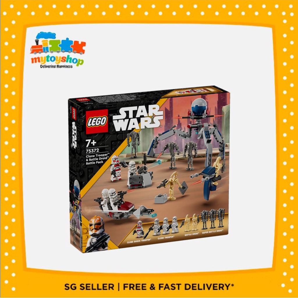 LEGO 75372 Starwars Clone Trooper and Battle Droid Battle Pack | Shopee ...
