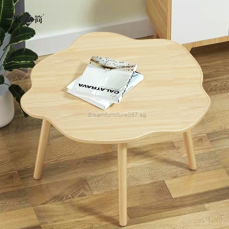 JINQUANJIA Solid Wood Coffee Table Home Bedroom Ins Style Small Low ...