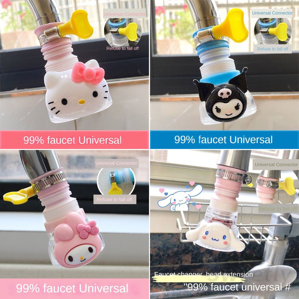 Sweetly Kawaii Sanrio Faucets Extenders 1/2pcs Hello Kittys Accessories ...
