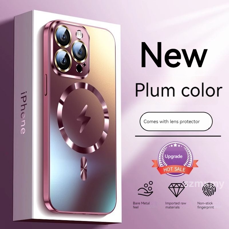 Nano Plum Colored AG Nano Magnetic Phone Case for Iphone 16 15 13 12 11 ...
