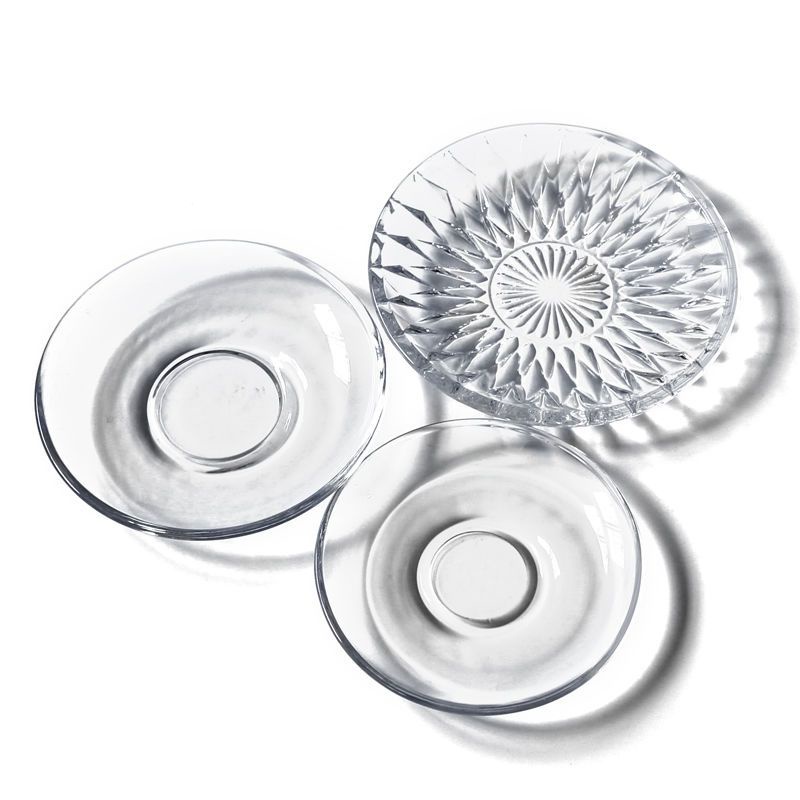 Crystal Glass Snack Dish Snack Bone Plate Small Personal Fruit Plate ...