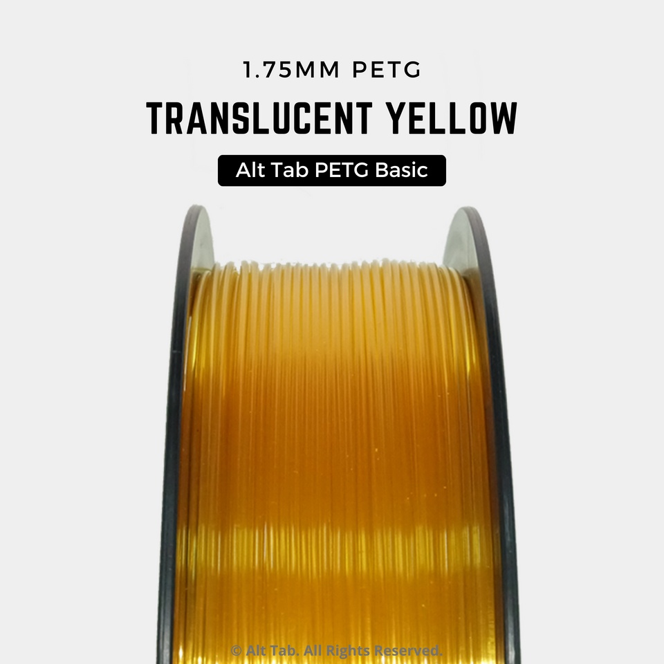 (Local Stock) Translucent Yellow PETG Filament 1.75mm 1kg for 3D ...