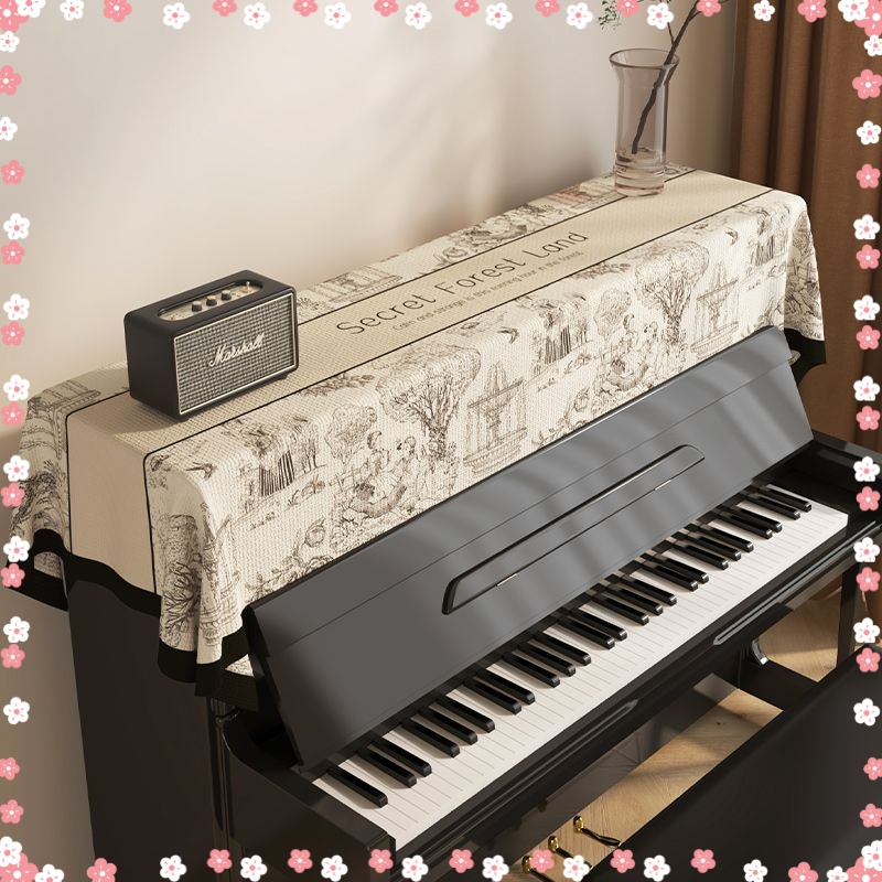 American Piano Dustproof Cover Cover Cloth Half Cover Piano Top Dust ...