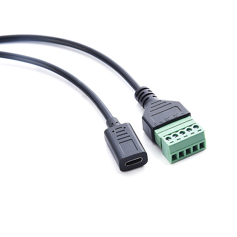 [Itt] USB Type-C Male/Female To 5 Pin Screw Terminal Block Solderless ...