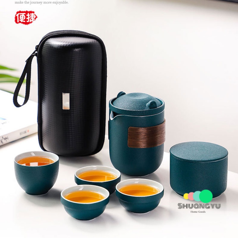Portable Travel Tea Set Small Set Outdoor Camping Tea Set Teapot Teacup ...