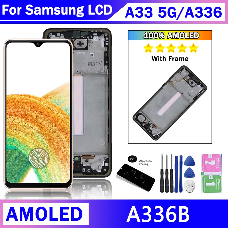 AMOLED For Samsung Galaxy A33 5G A336 A336E A336B A336M LCD Display Touch Screen Digitizer ...
