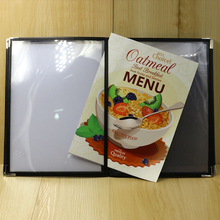 In Stock Transparent PVC Loose-Leaf Recipe Book Restaurant Menu Holder ...